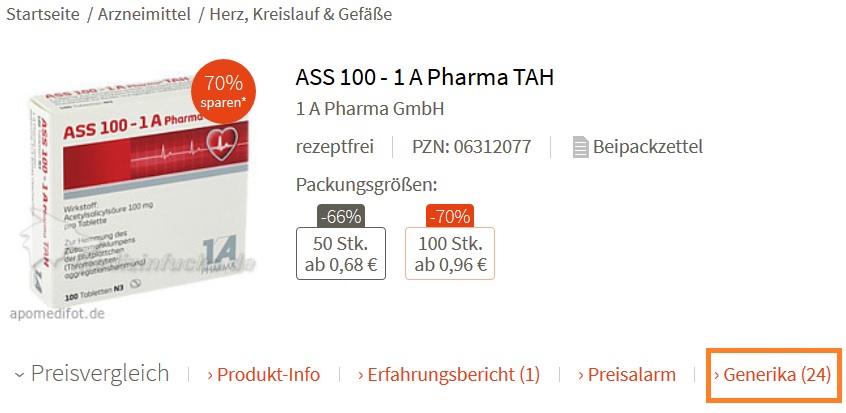 Generika: Was ist das? Und wo kann man sie auf medizinfuchs.de finden?